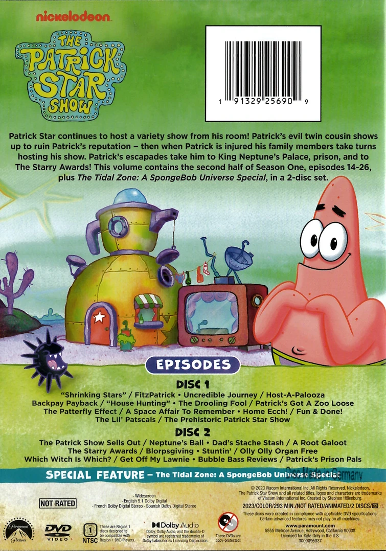 Scans of the patrick show and season 13 back covers | Fandom