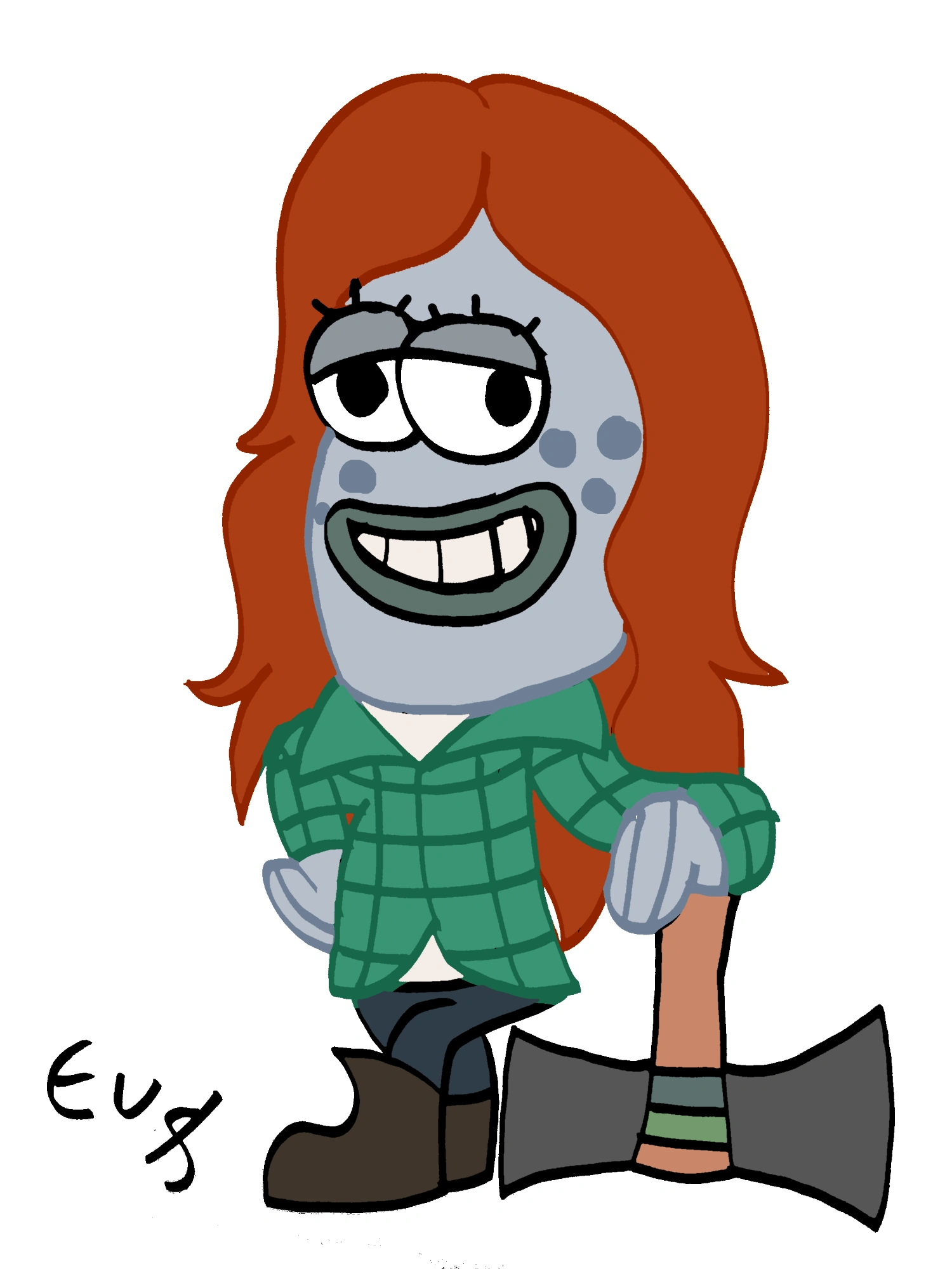 My drawing of Wendy as a SpongeBob fish | Fandom