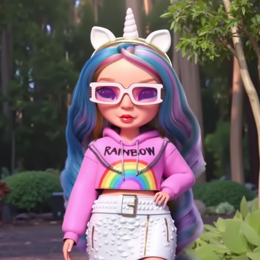 Blue haired Amaya with Creative Crystals outfit | Fandom