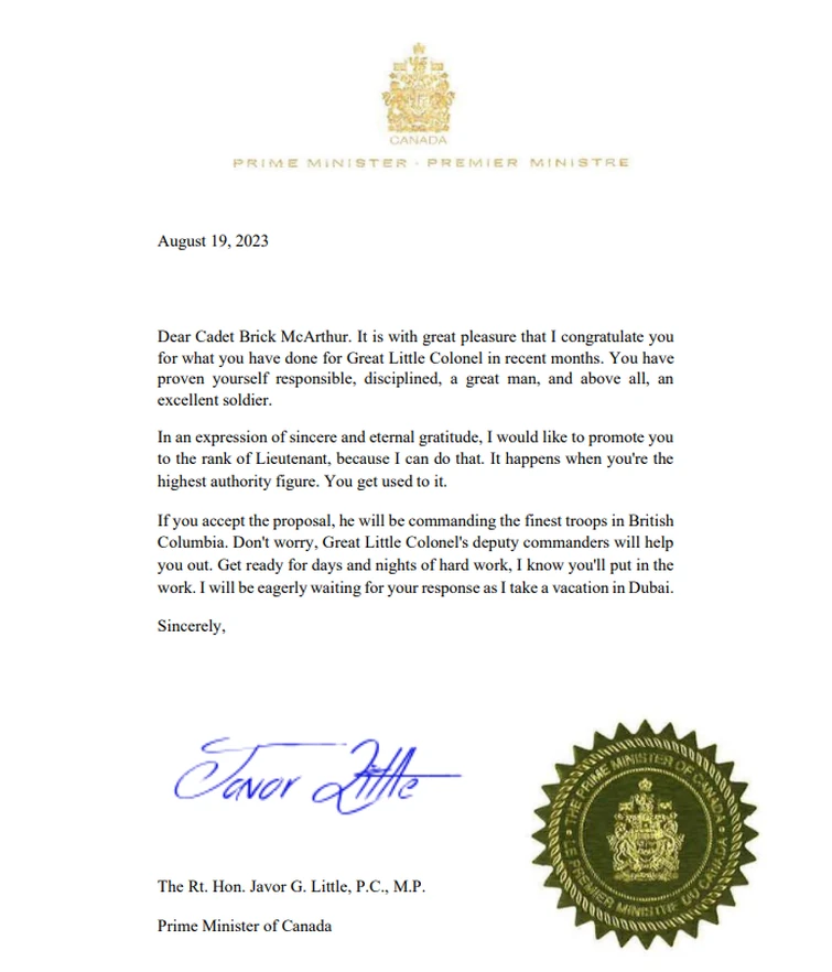 A Letter from the Right Honourable | Fandom
