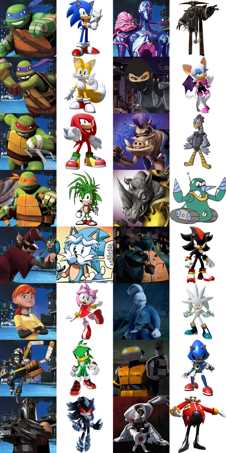 TMNT 2012 Characters as Sonic The Hedgehog Characters | Fandom