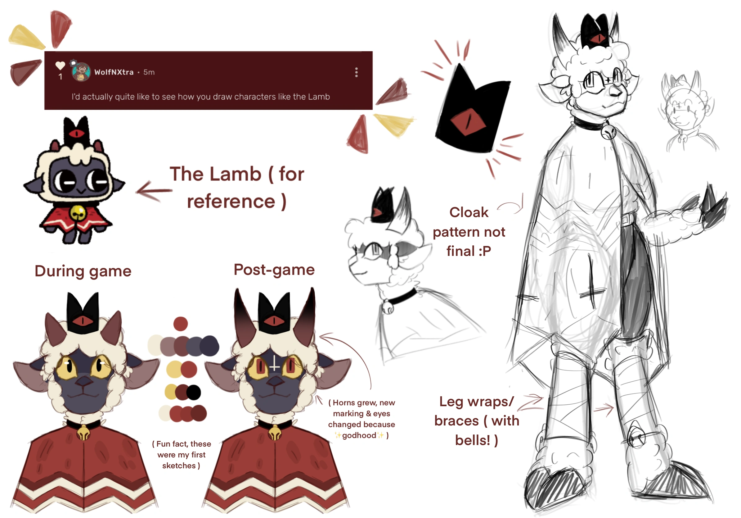 Cotl Lamb sketches :D | Fandom