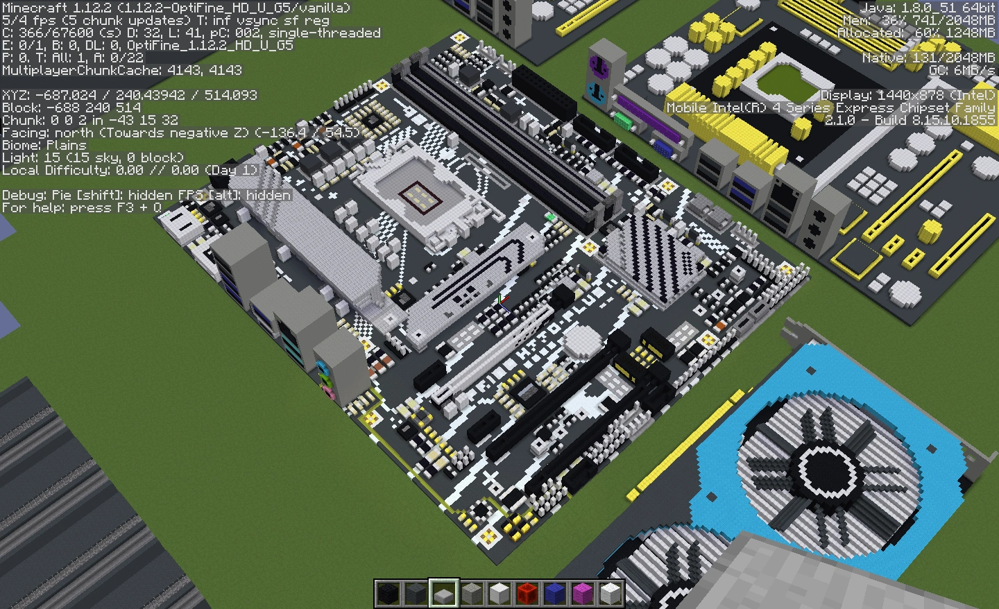 Just recreated the leaked motherboard (PRIME H770-PLUS D4) in Minecraft ...