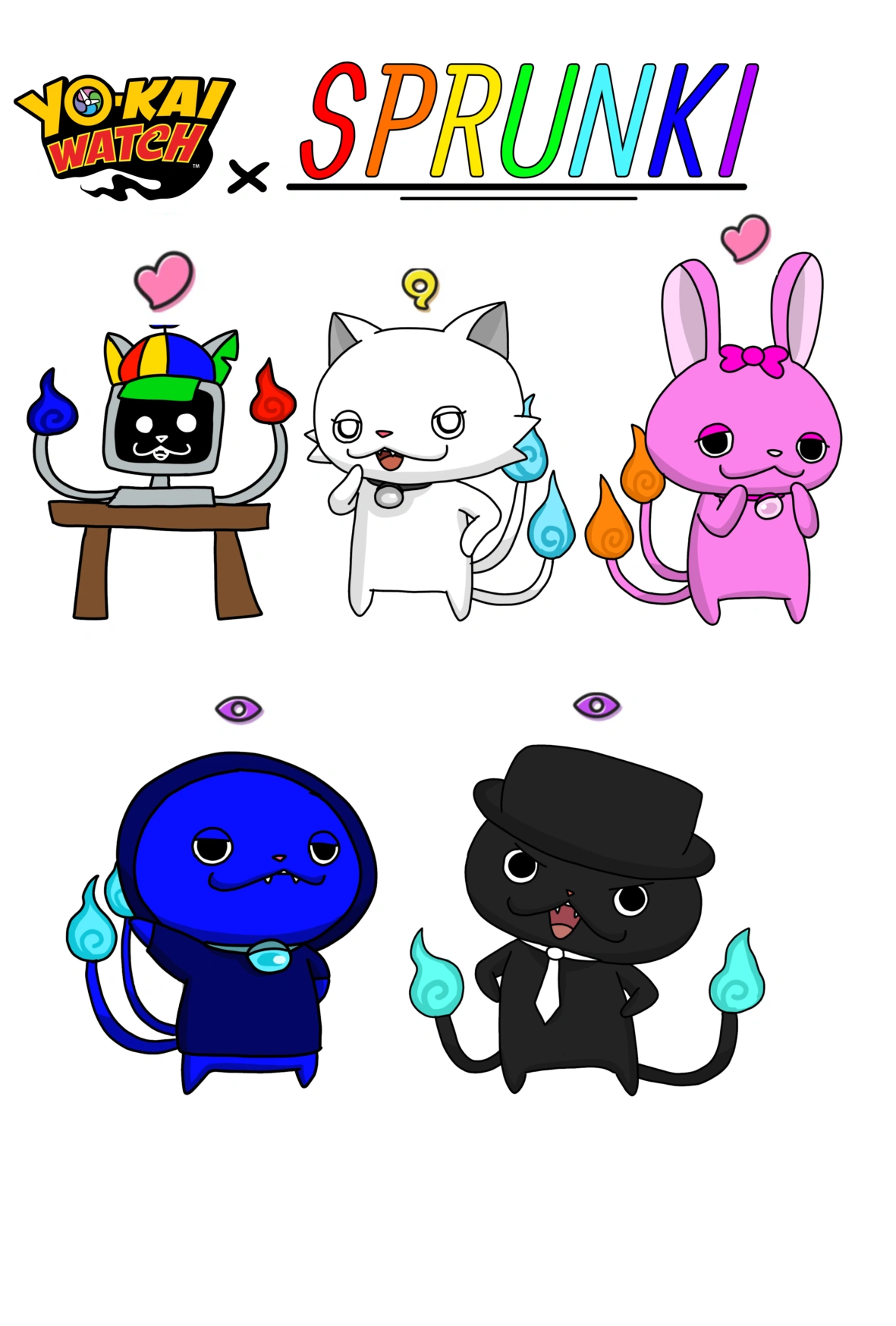 Yo kai watch x Sprunki au- vocals | Fandom