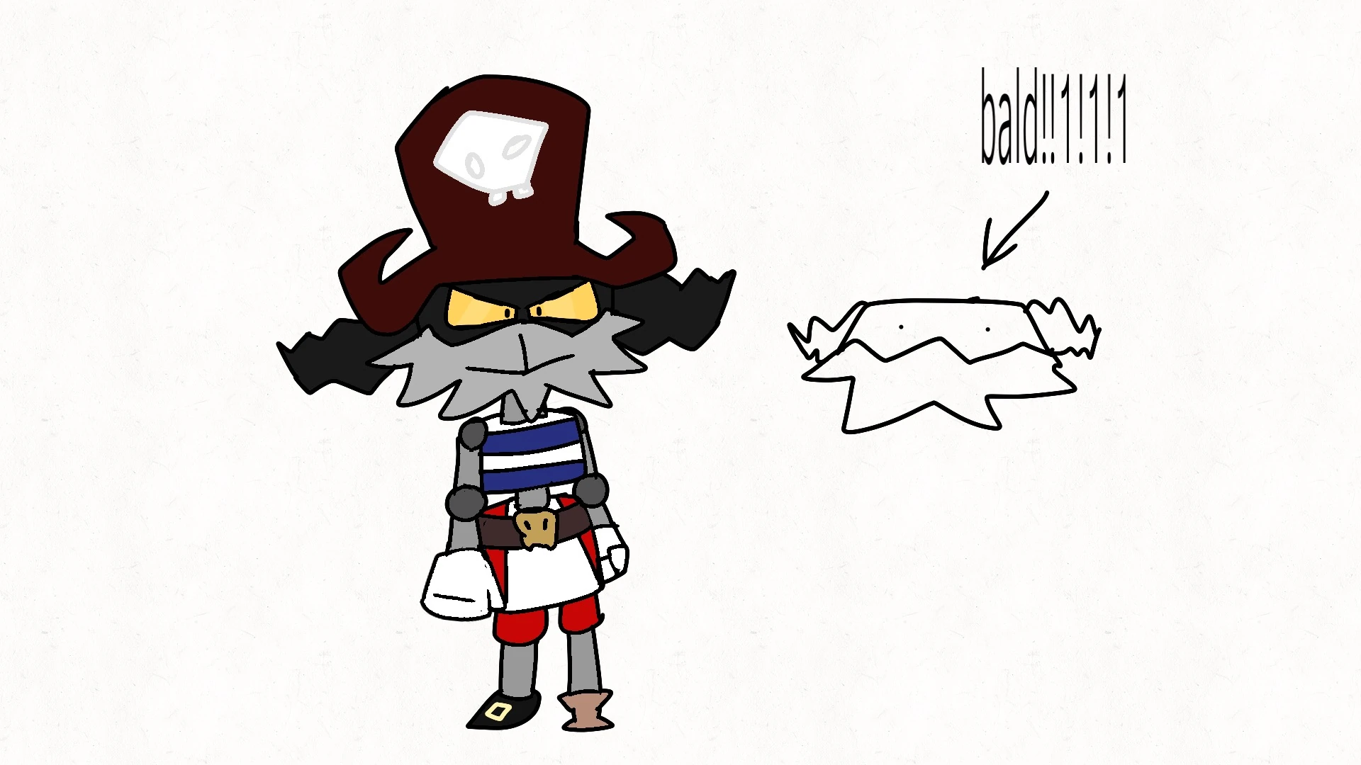 I tried to draw razorbeard frfr | Fandom