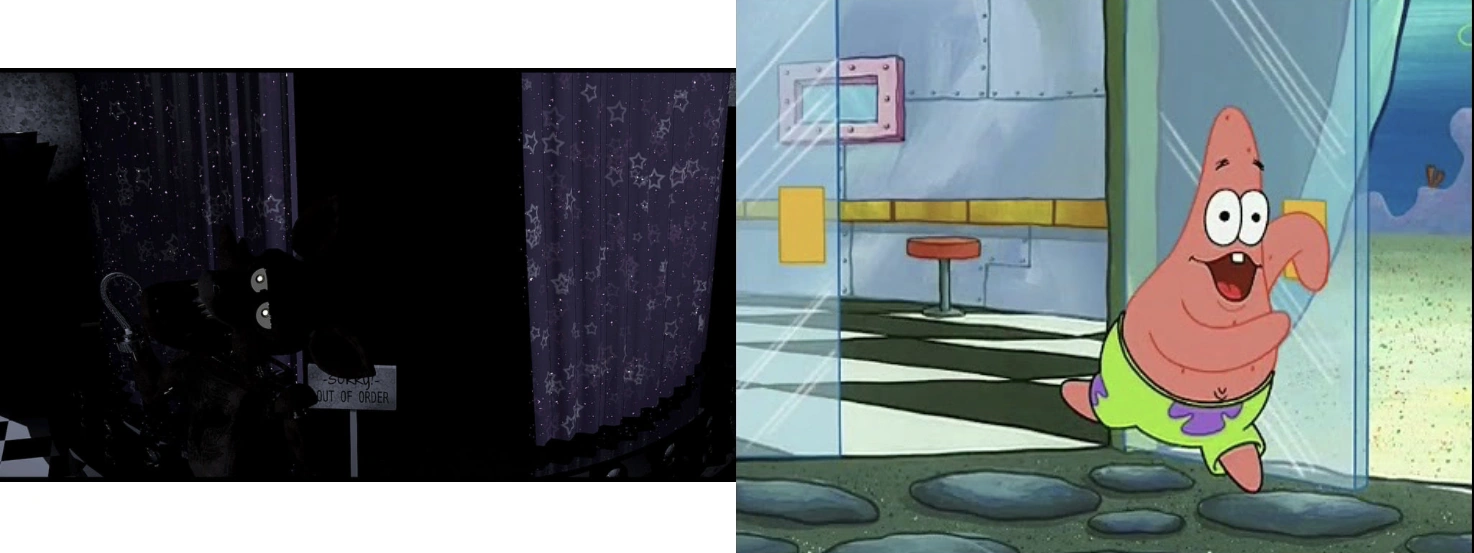 Very serious theory: Foxy is being possessed by Patrick Star. Observe: | Fandom