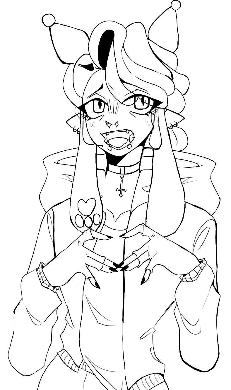 Pastel goth lico line art (wip) | Fandom