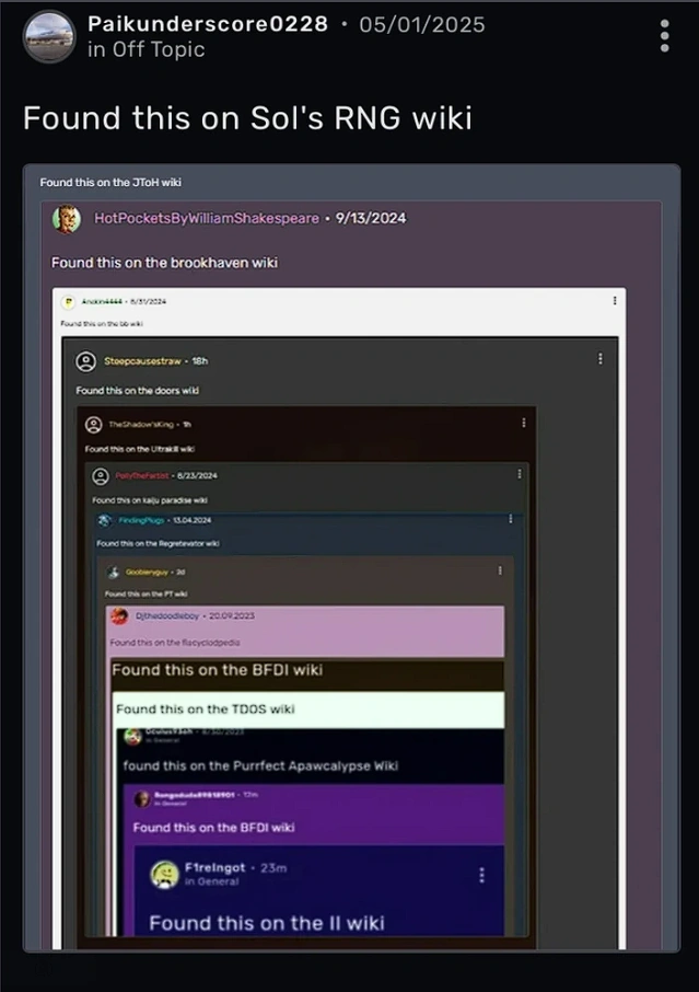 Found it on SCP: Roleplay wiki (off-topic) | Fandom
