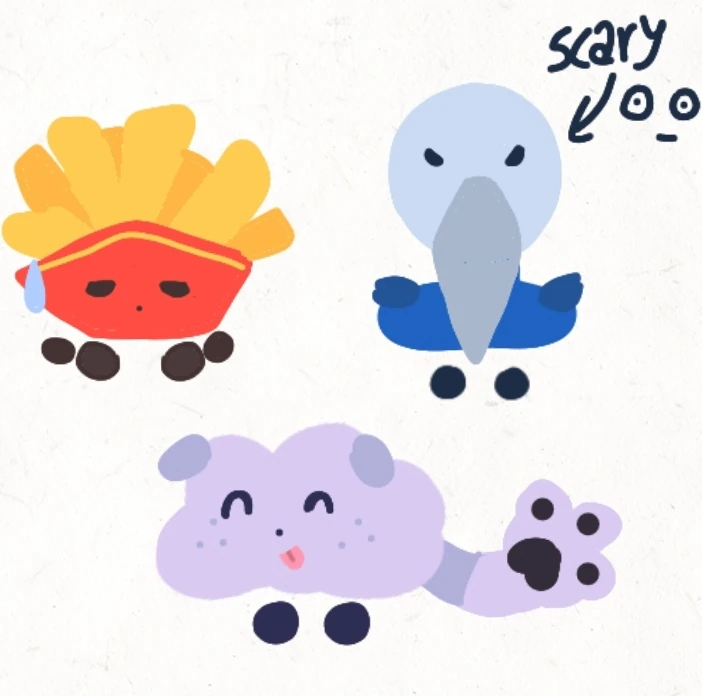 Bfdi characters as adopt me pets: FRIES, FANNY, WINNER | Fandom