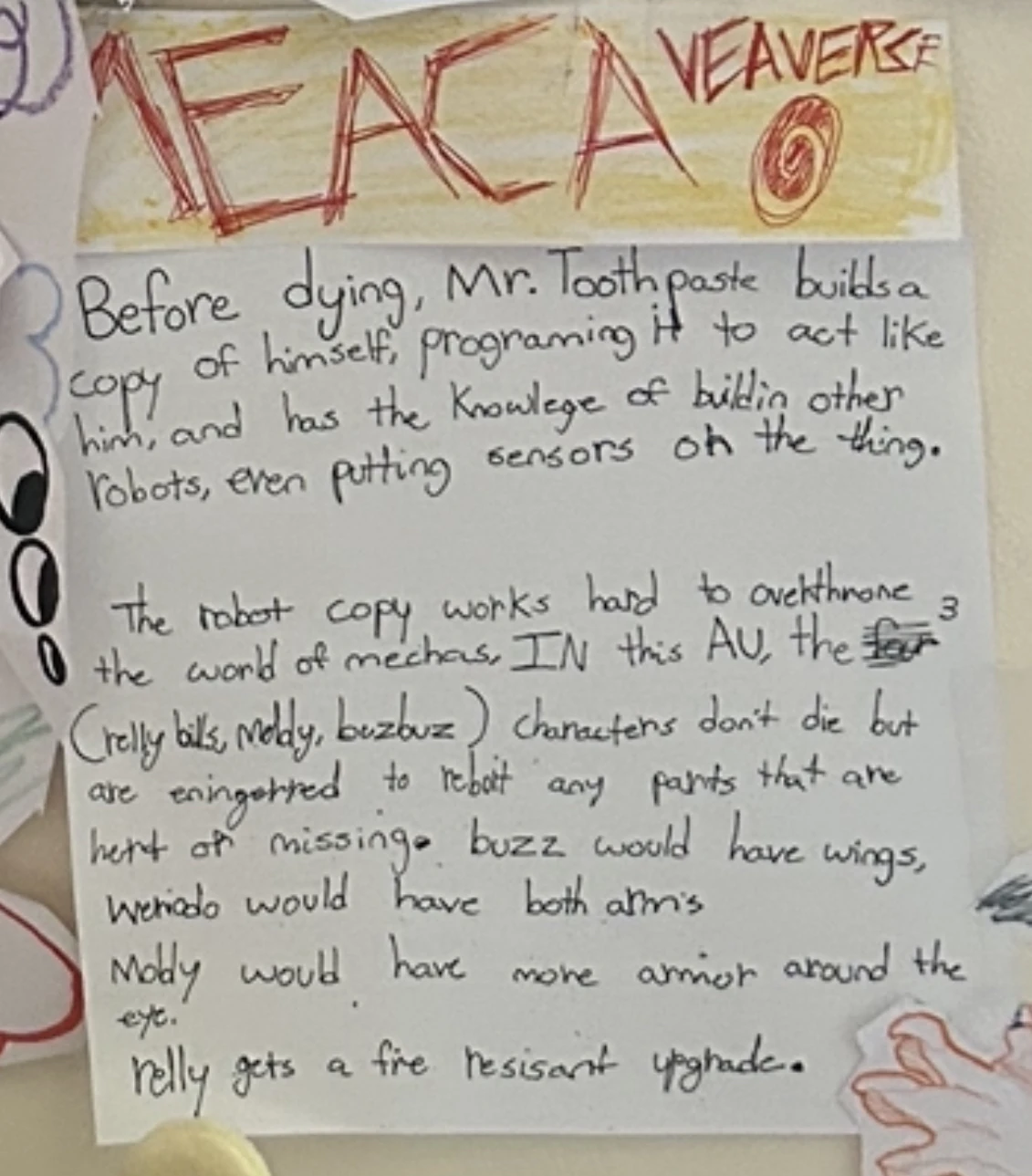 I hope you guys can read this horrible hand writing | Fandom