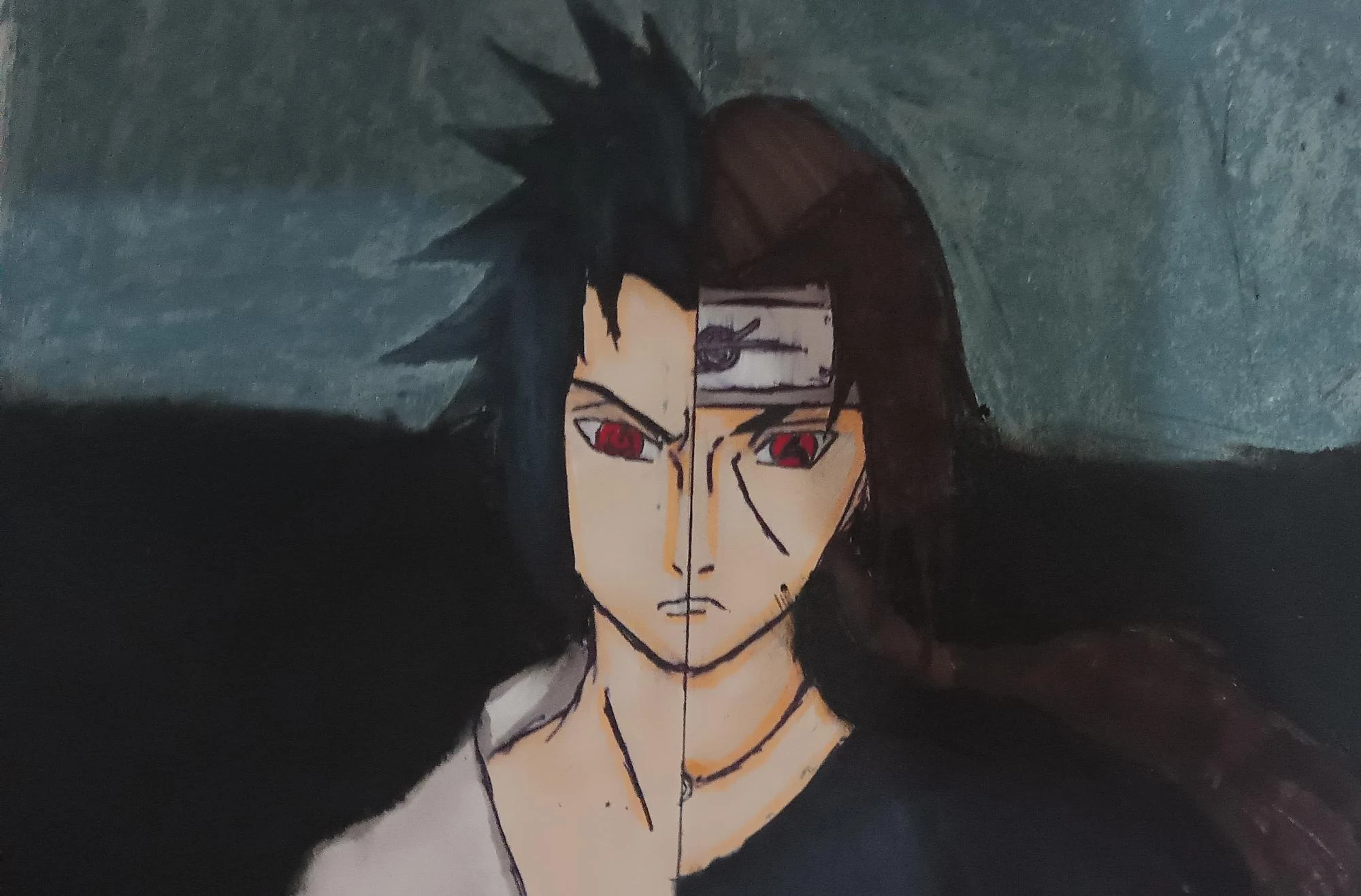 Sasuke/Itachi split portrait | Fandom