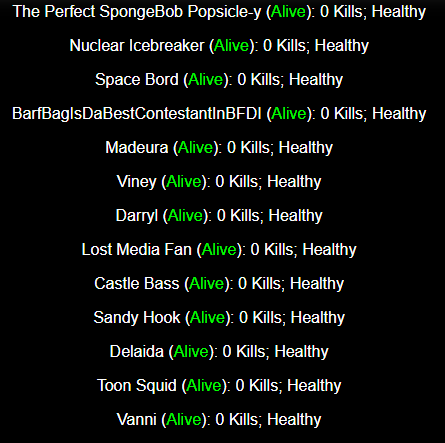 The BFDI Wiki Hunger Games - Season 7 Overview | Fandom