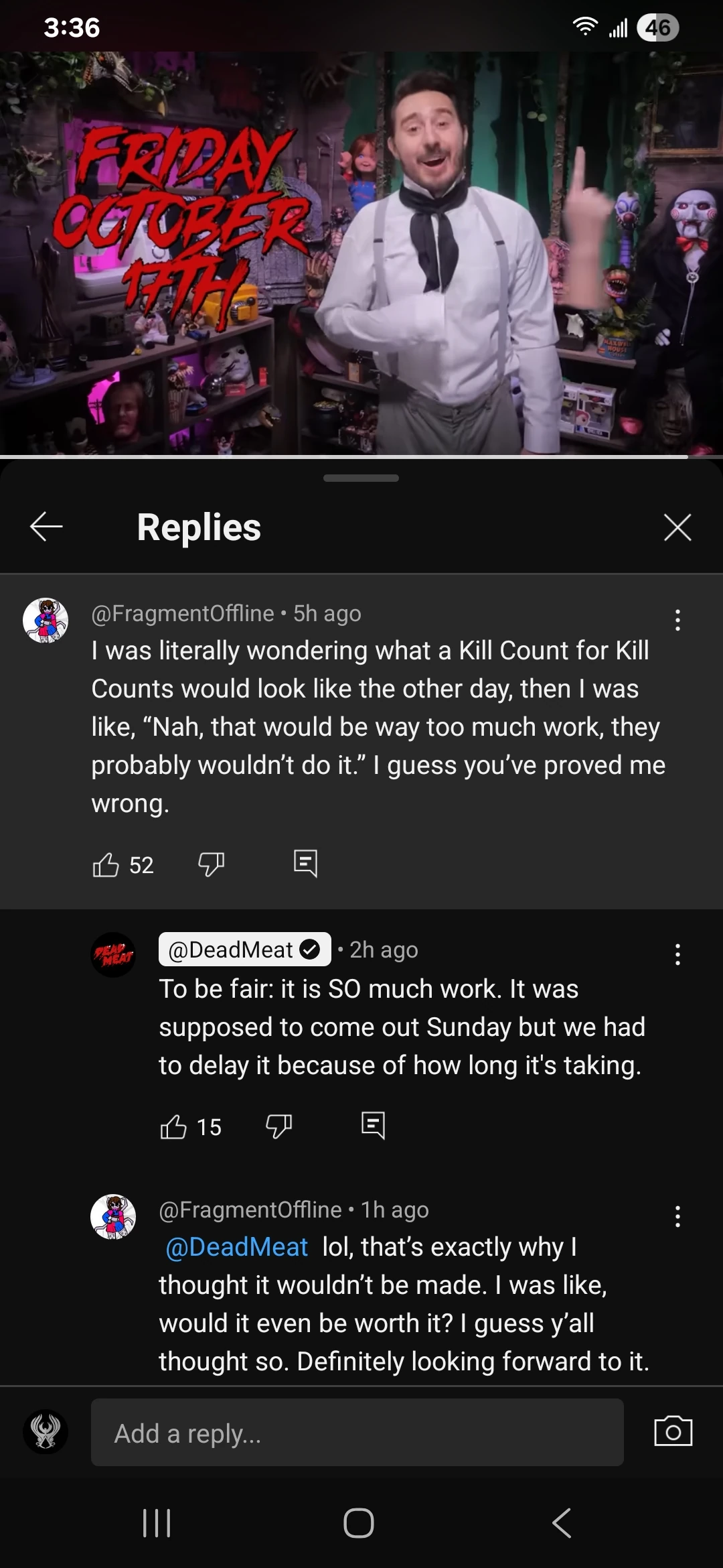 The Kill Count KILL COUNT has been delayed?! | Fandom