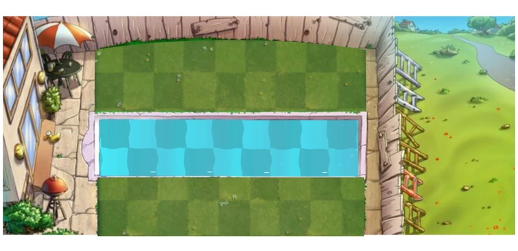 I made the Pool with the PVZ2 day and Big Wave Beach tiles. | Fandom