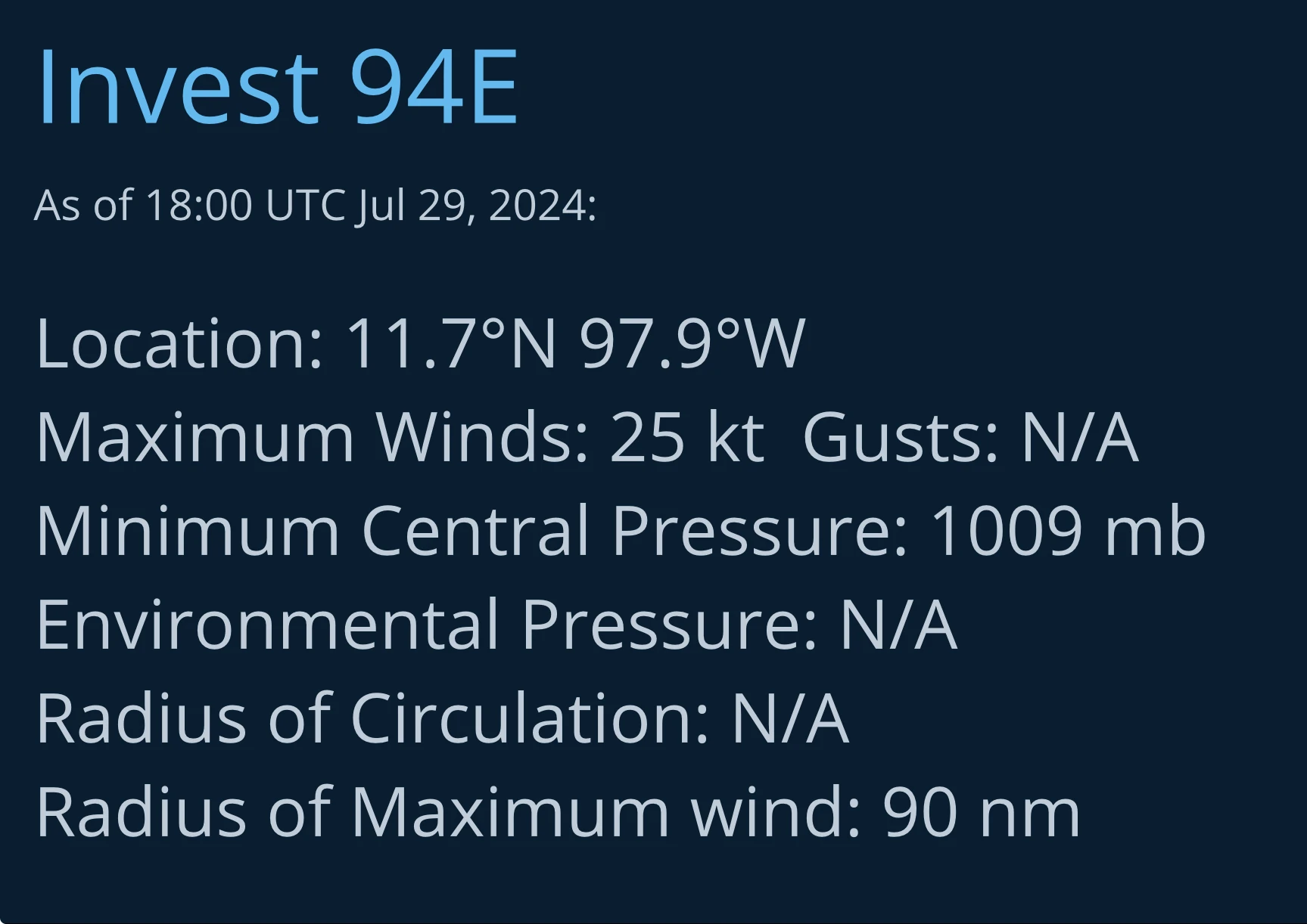 Invest 94E has formed, possibly become a depression later today… | Fandom