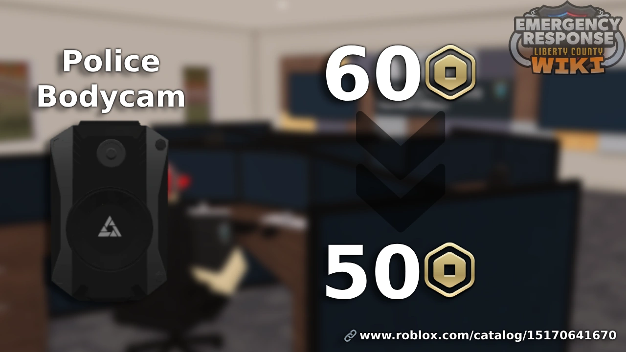Price of Police Bodycam UGC item lowered to 50 Robux | Fandom