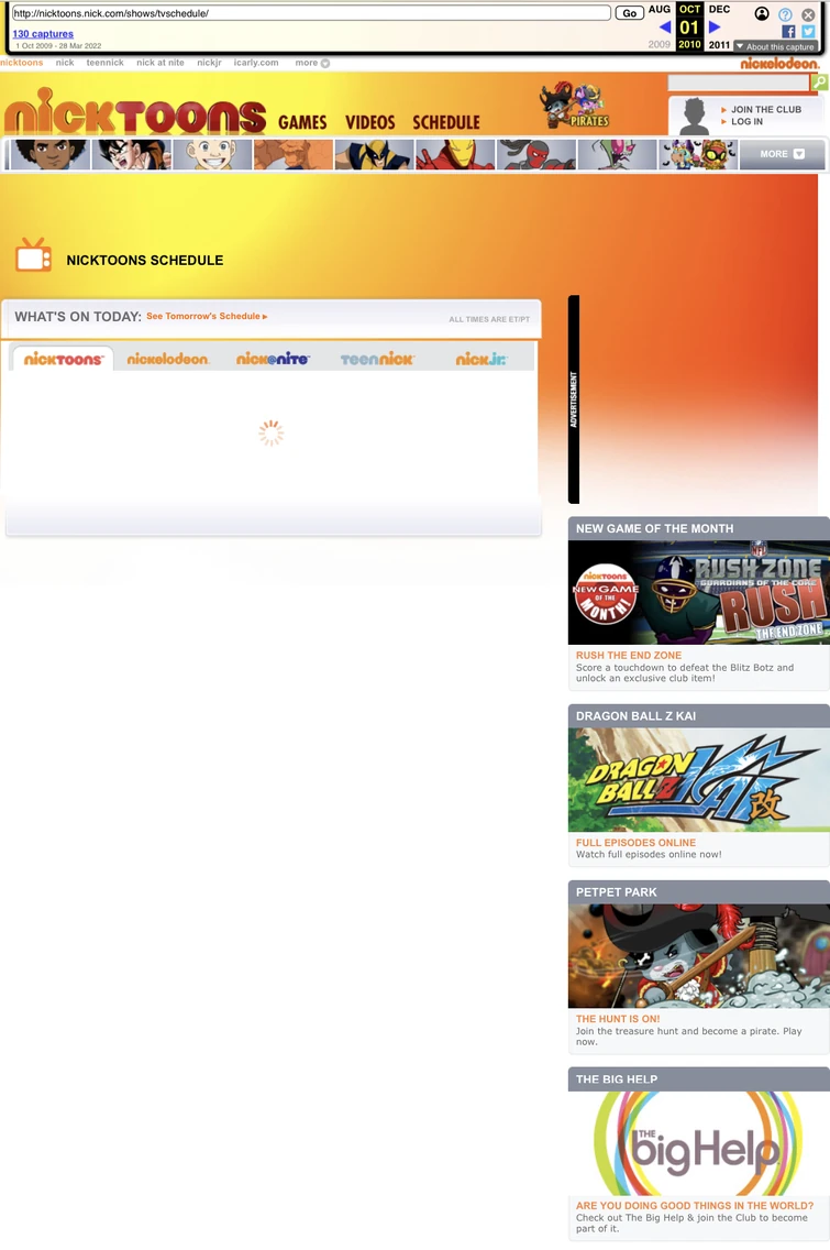 the Nicktoons website is archived | Fandom