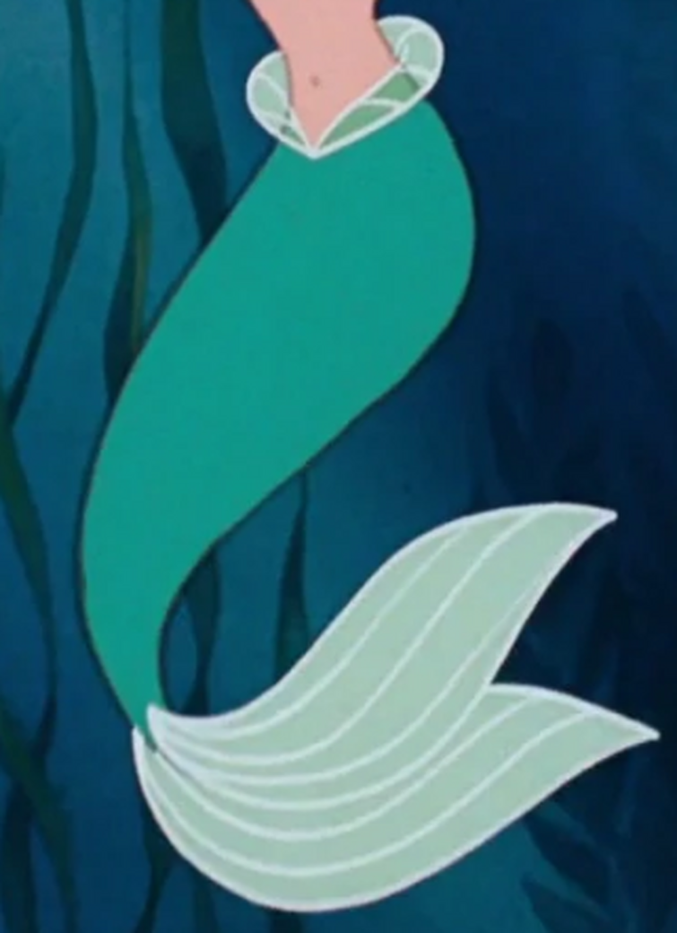 what shade of green are ariel's tail fins | Fandom