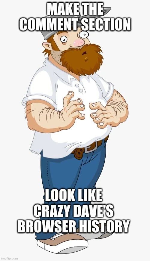 Make this post replies look like Crazy Dave’s browser history | Fandom