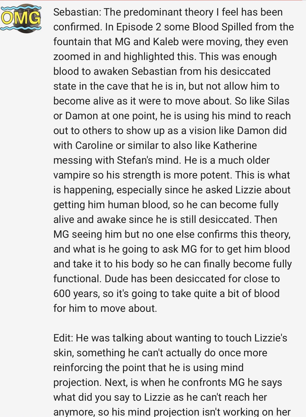Sebastian Theory? | Fandom