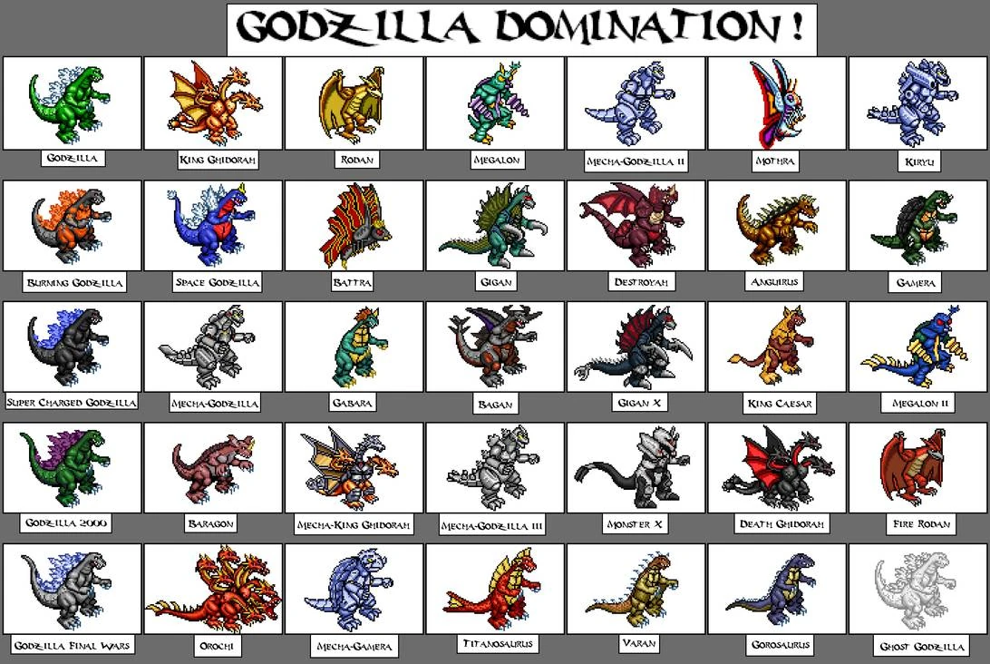 Godzilla Domination fan sprites | Fandom