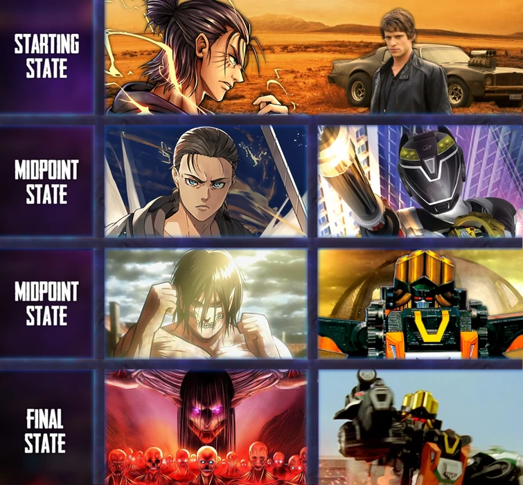 Eren Yeager VS Black Ranger Dillon (Attack on Titan VS Power Rangers ...