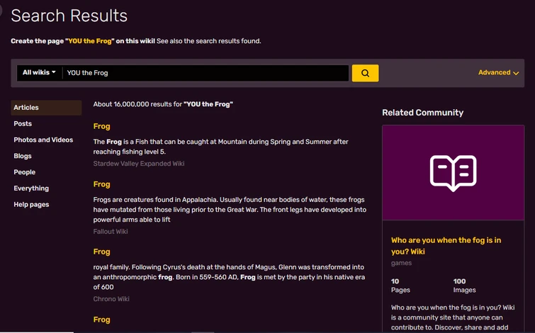 Search up your username, or the first word in your username, on the ...