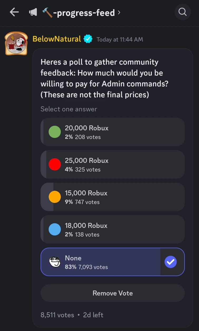 "How much would you be willing to pay for Admin commands?" | Fandom