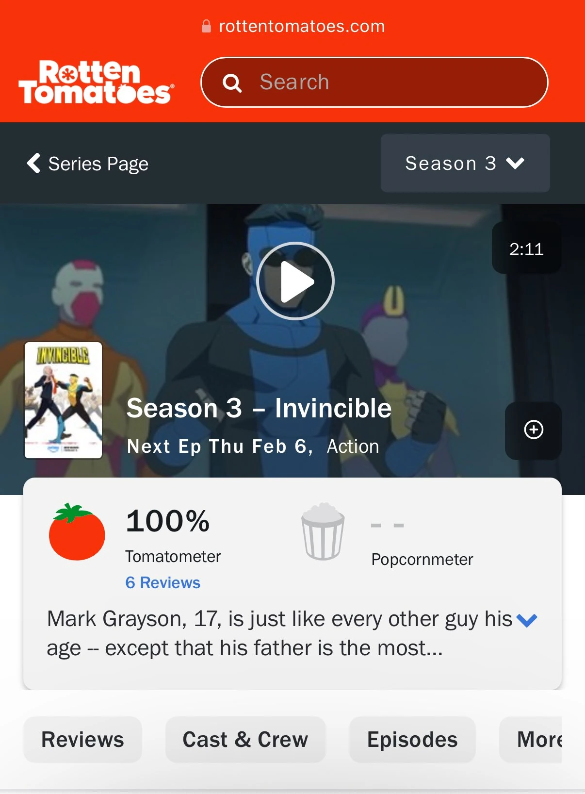 ‘INVINCIBLE’ Season 3 debuts with 100% on Rotten Tomatoes. | Fandom