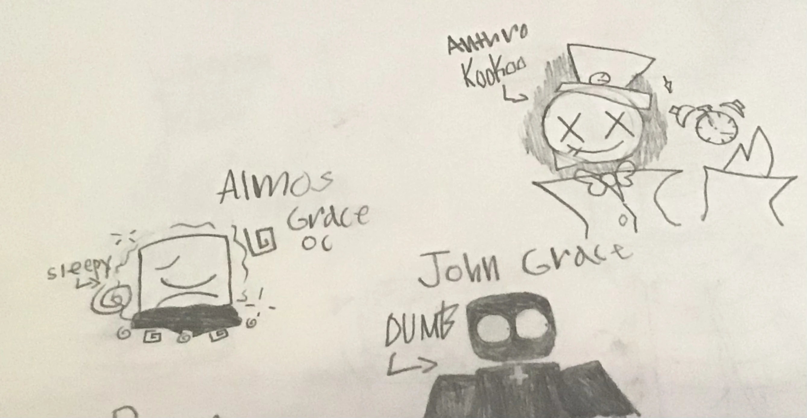 Some Grace doodles from school (along with a new oc) | Fandom