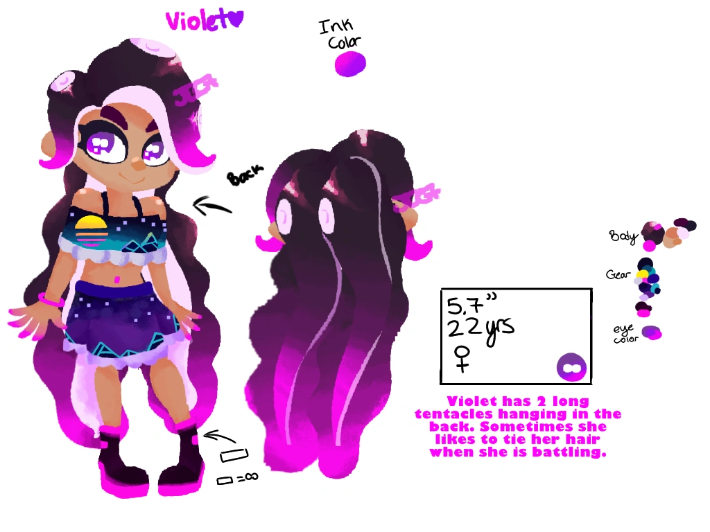 I’m bored so I made a reference sheet of Violet | Fandom
