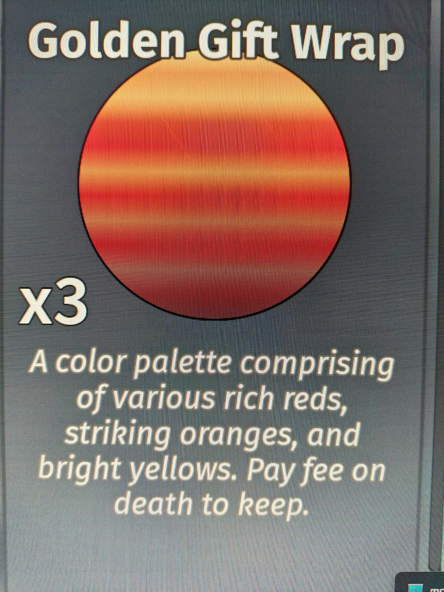 LF golden gift wrap or volcanic pallets!! | Fandom