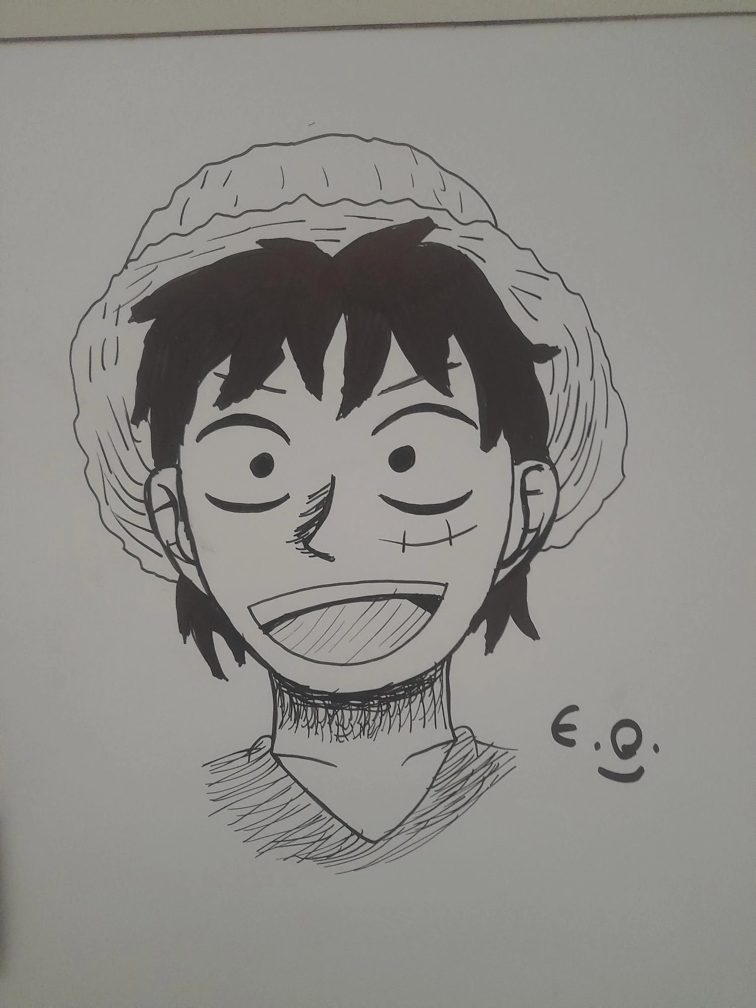 My pen drawing of Luffy | Fandom