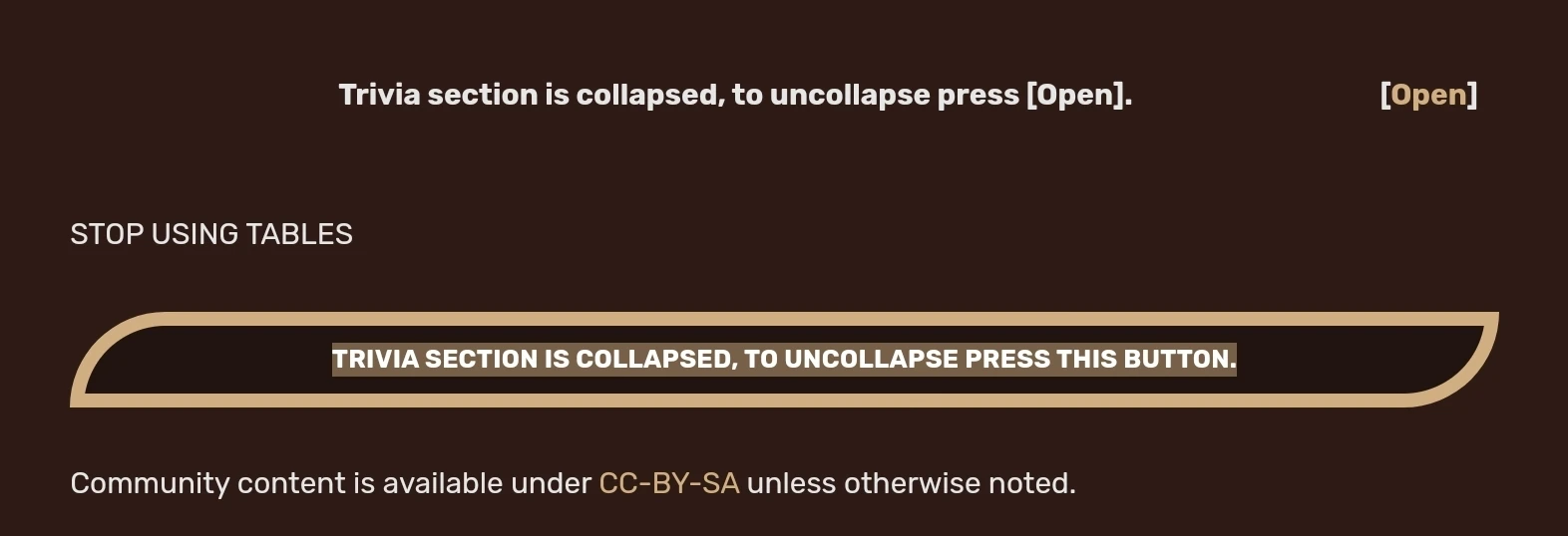 Guys what do we think of using this on pages with long trivia/bug/etc sections | Fandom