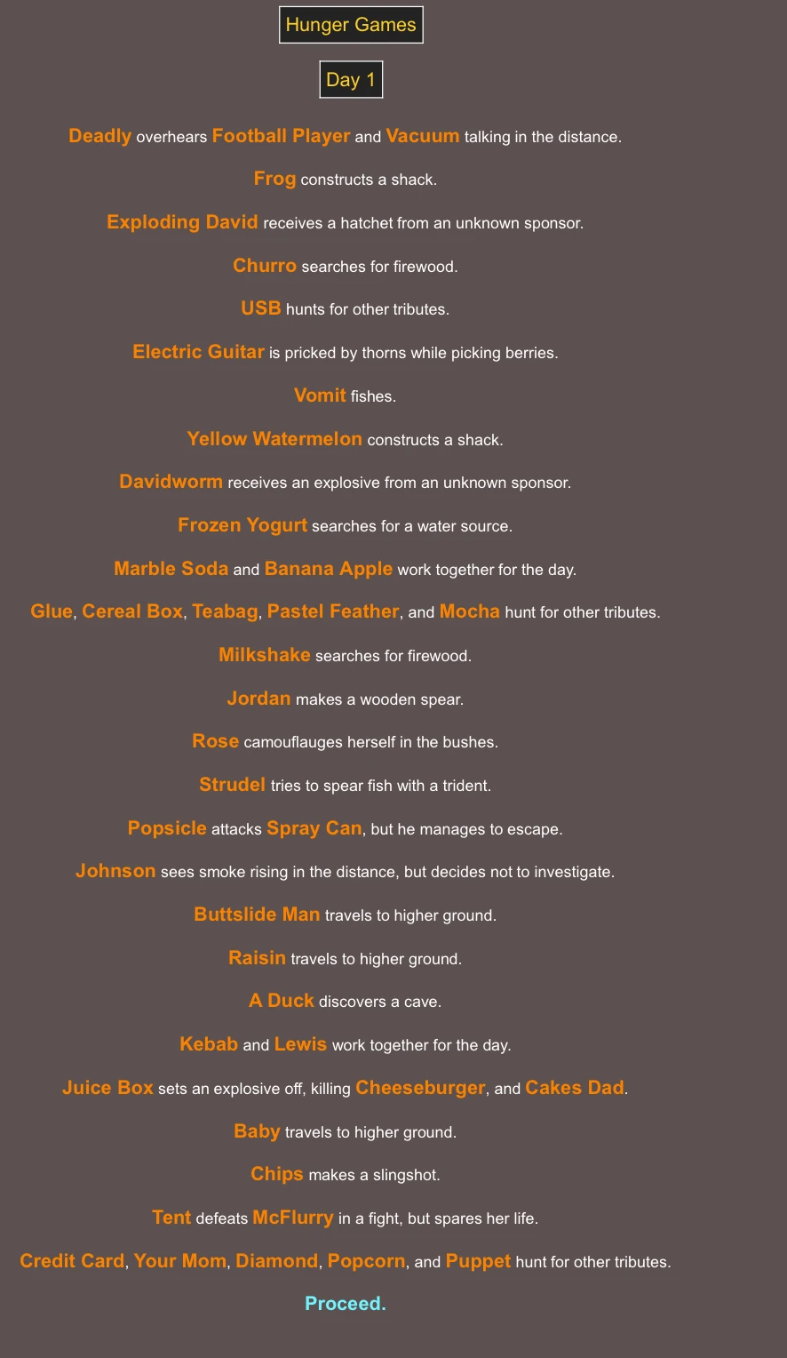 BFDI Mini Hunger Games (Day 1 and Night 1) (CLICK TO SEE FULL IMAGES ...