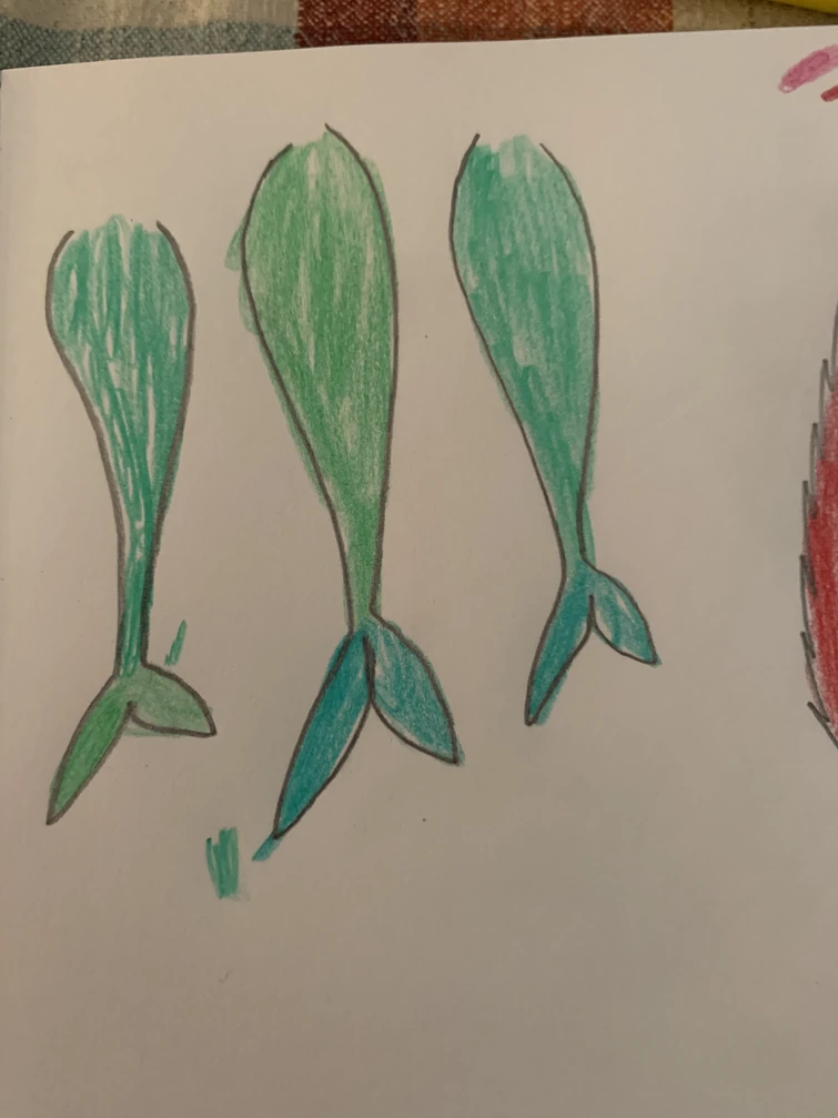 what shade of green are ariel's tail fins | Fandom
