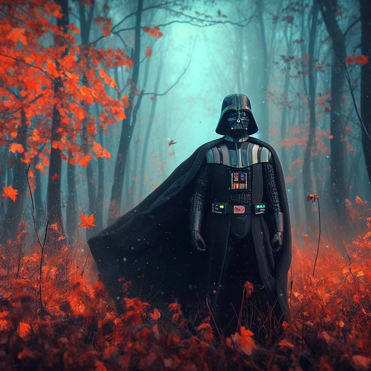 Some AI Art of Darth Vader in an Autumn Landscape | Fandom