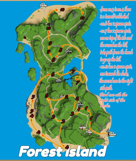 UPDATED!!! New forest island horse spawn spots and best path | Fandom