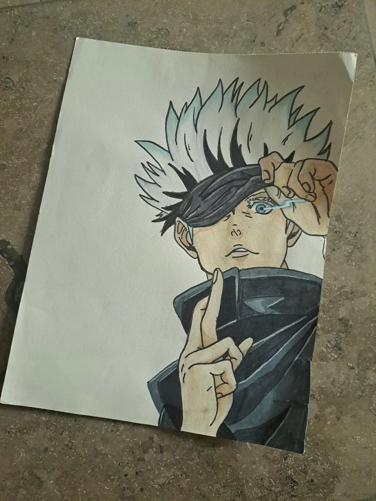 I drew gojo what do you think 🤔 | Fandom