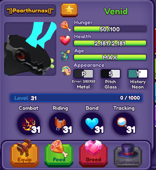 Trading 1/3 black error color venid! | Fandom