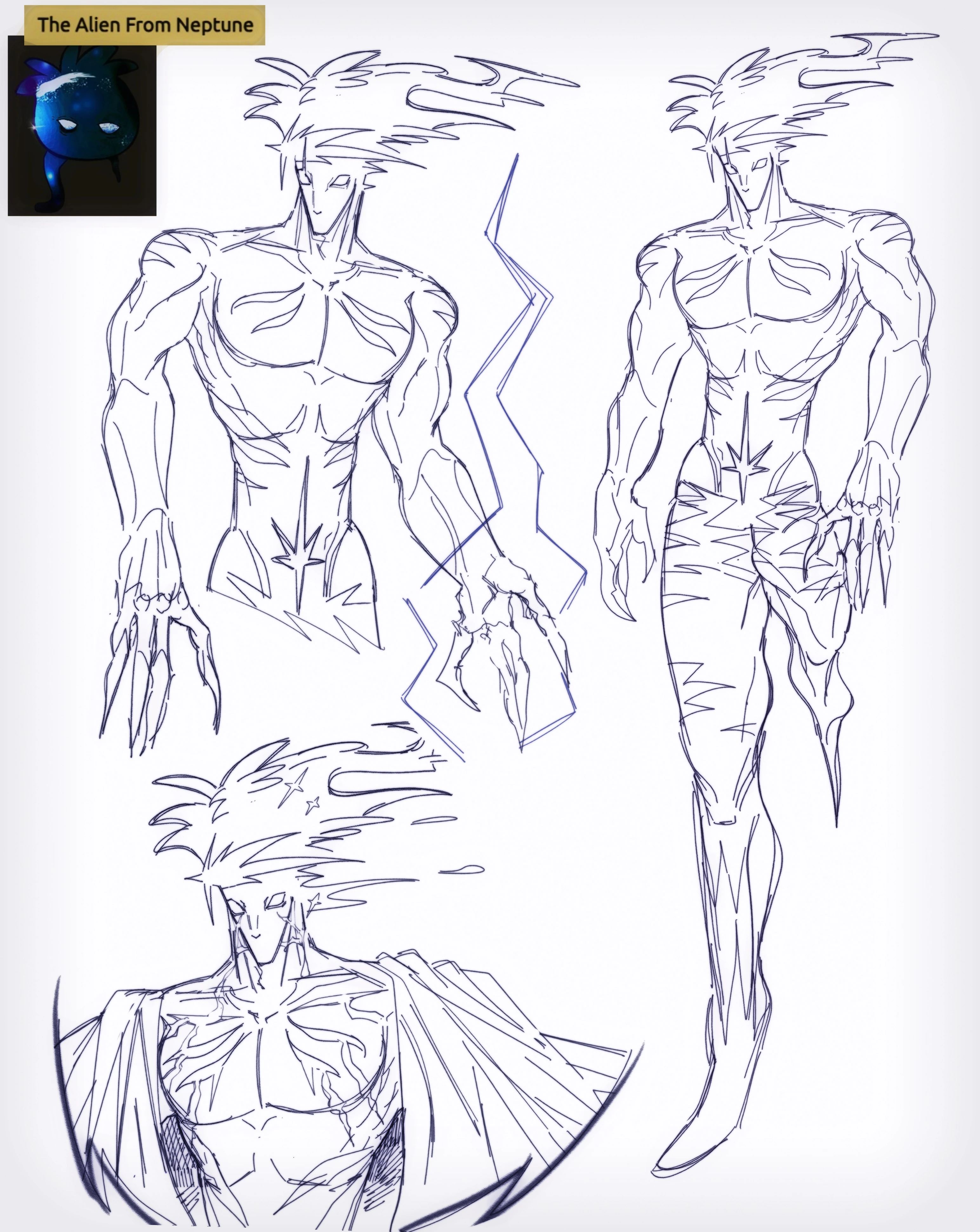 The Alien From Neptune 👽 (sketch) | Fandom