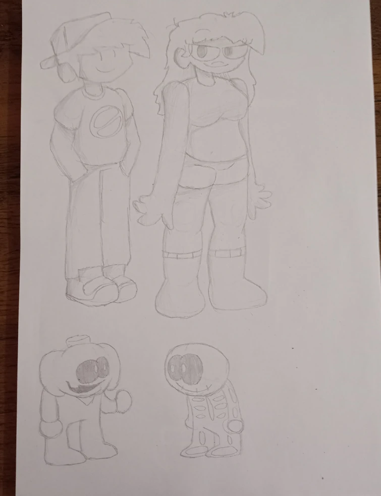 drew the fnf guys + freddy fazbear (TW: big boob latina) | Fandom