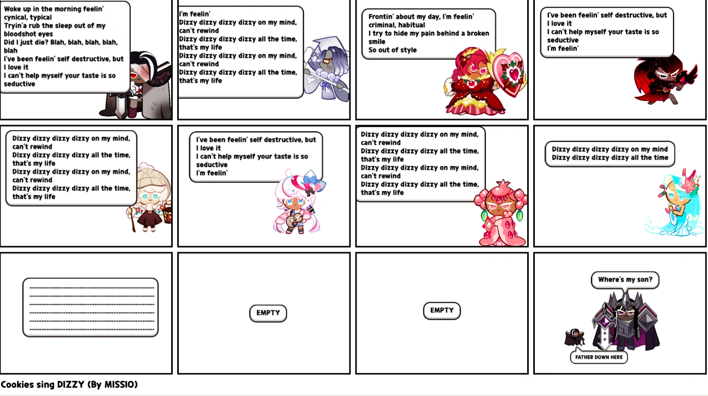 Cookies sing DIZZY (by MISSIO) (Part 2 of the cookies sing) | Fandom