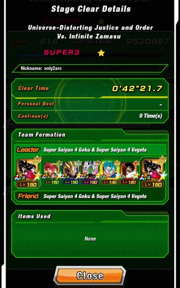 Infinite Zamasu beaten with no Zeno button, double PHY SSJ4 Gogeta team ...