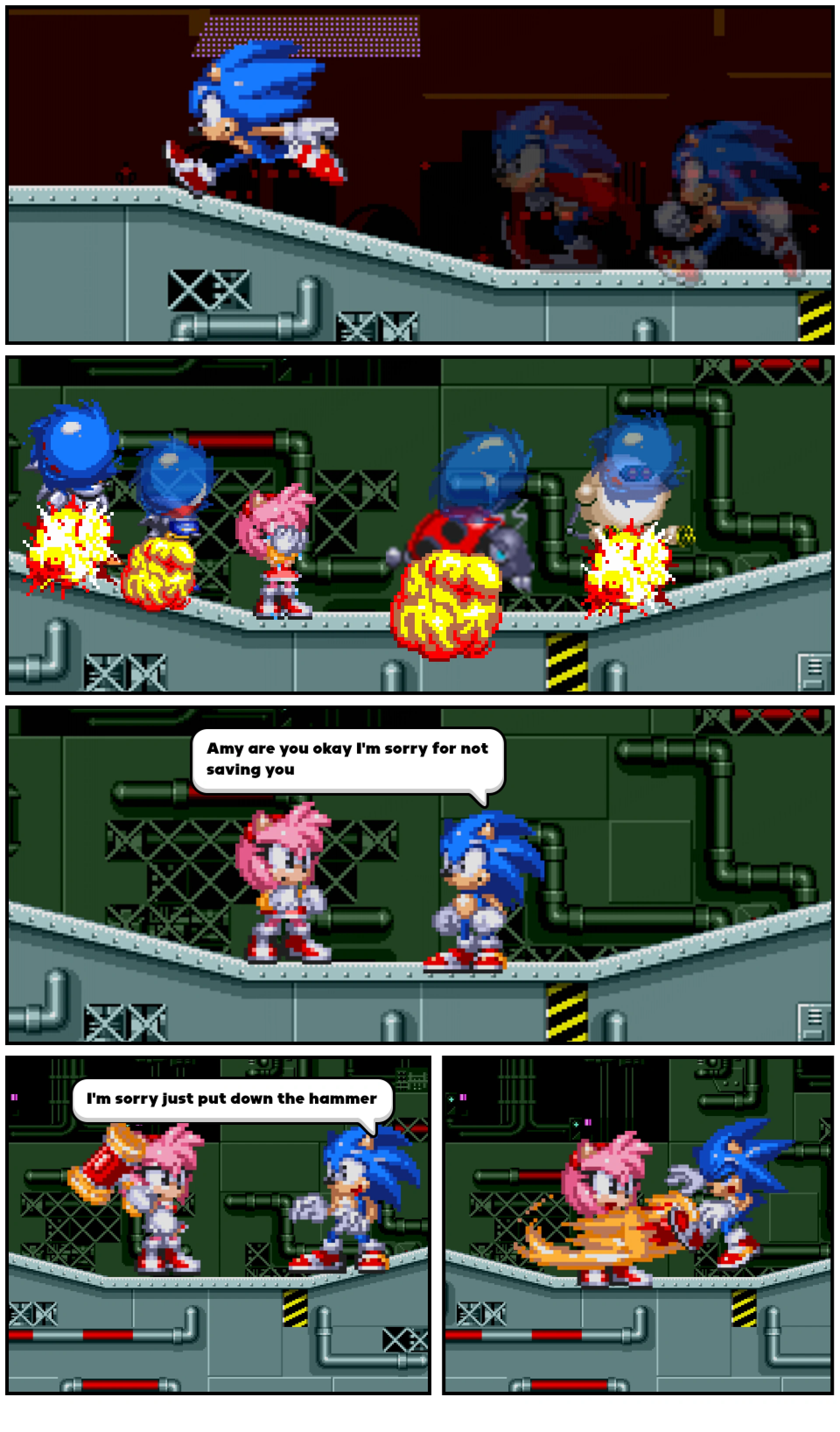 Amy is saved(sonic is knocked out) and tap the picture to see the whole ...