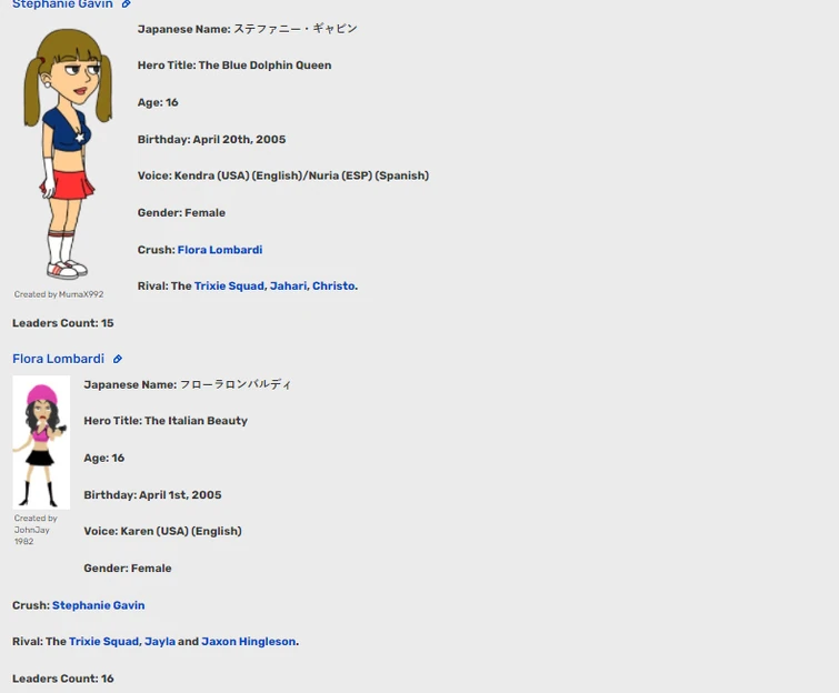 Wha t squad should Stephanie and Flora should join | Fandom