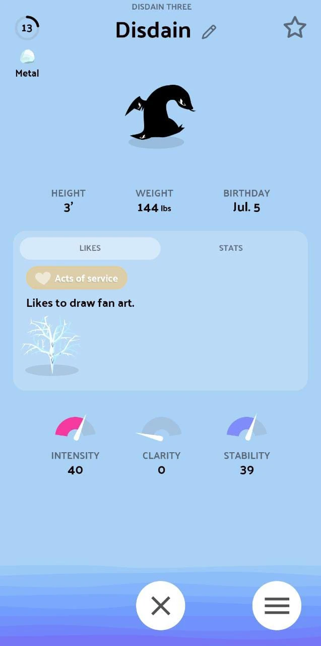 I got Disdain in the app. Still wondering why does the Disdain page is ...