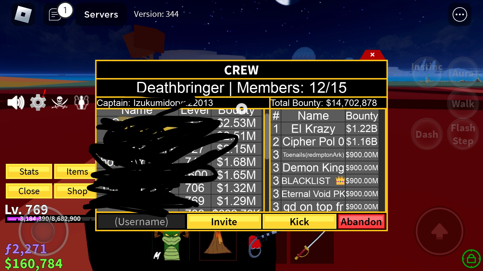 anyone wanna join my crew? We have 13M bounty but we need some more ...