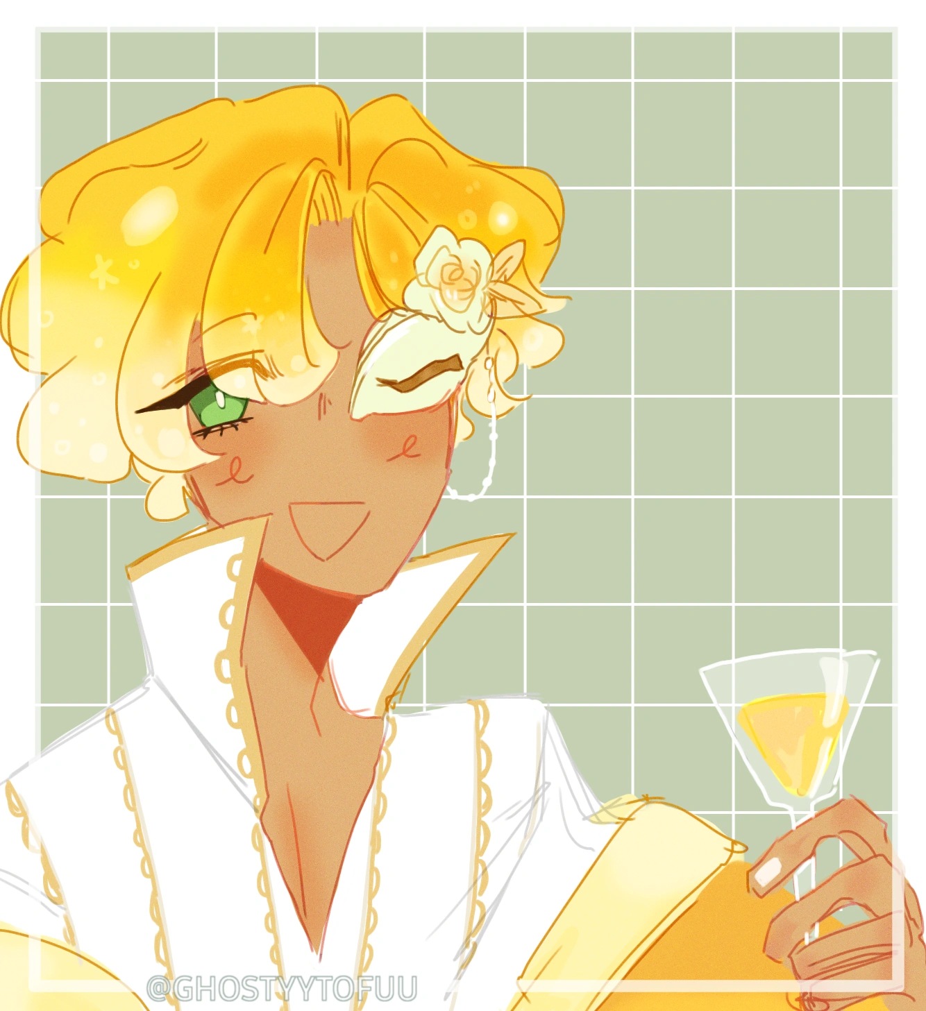 threw a sparkling doodle i made yesterday in aggie into ibis paint and ...