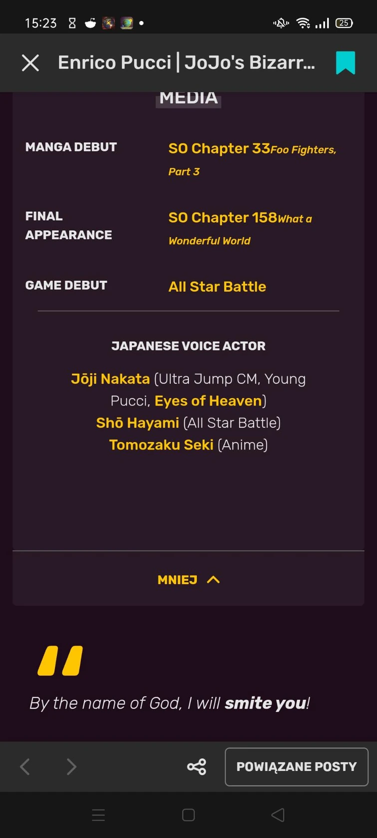 Pucci voice actor reveal | Fandom